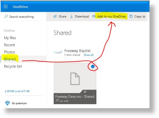 OneDrive Detailed Overview Freeway Baptist Church Chelsea